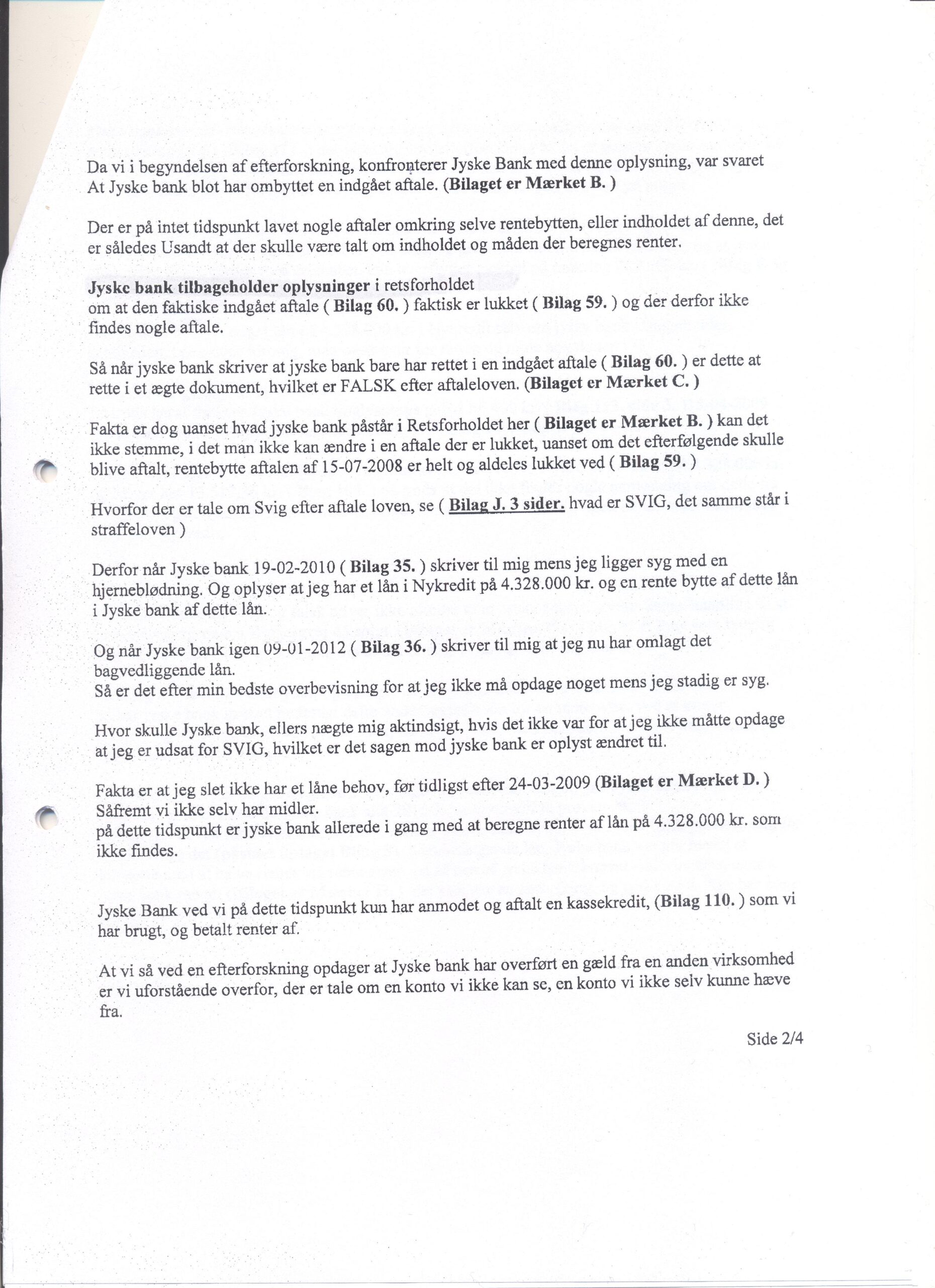 LETTER Jyske Bank A/S – DENMARK PROBABLY AMONG THE WORLD’S MOST CORRUPT ...